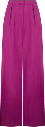 Alberta Ferretti Femme, Pantalons, Violet, Taille: 42 FR Pantalon ample fuchsia &eacute;l&eacute;gant et doux