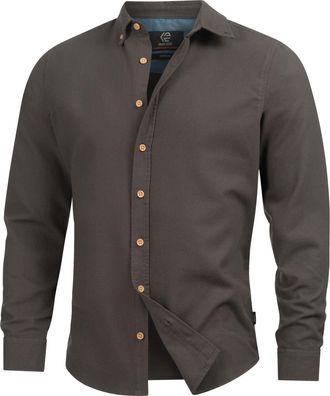 Indicode Herren Riverside Hemd kariert mit Button-Down-Kragen | Herrenhemd Männerhemd Raven, XXL