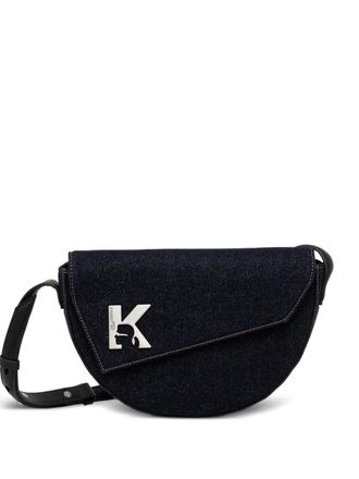 Karl Lagerfeld Mini-Tasche mit Logo-Schild - Blau