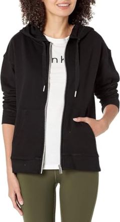 Calvin Klein Performance Damen Eco French Terry Hoodie Kapuzenpullover, Schwarz, L