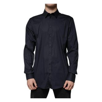 Dolce & Gabbana Schwarzes Formelles Goldhemd - - Shirts - Herren - Schwarzk - S