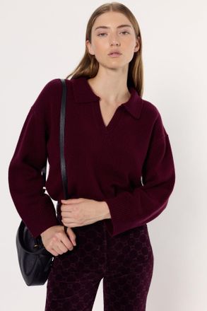 Gerard Darel Pull &agrave; col polo en laine - ENORA - Bordeaux