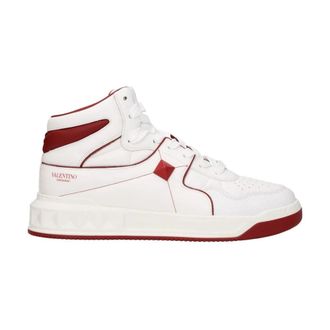Valentino Garavani Sneaker aus Leder mit Nieten und Logo - - Shoes - Herren - Wei&szlig; - 43 1/2 EU