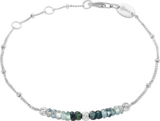 OrusBijoux Bracelet Argent Rhodi&eacute; Pierres Pr&eacute;cieuses Saphir V&eacute;ritable