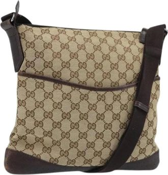 Gucci Sac bandouli&egrave;re GG Canvas Vintage Pre-owned - Femme - Pre-owned - Beige - Taille: ONE Size