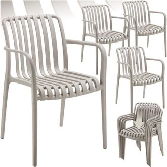 TecTake Chaises de jardin r&eacute;sistant aux intemp&eacute;ries et aux uv facile dentretien