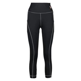 Moncler Schwarze Logo Legging Fr&uuml;hling-Sommer 2025 - - Trousers - Damen - Schwarzk - M