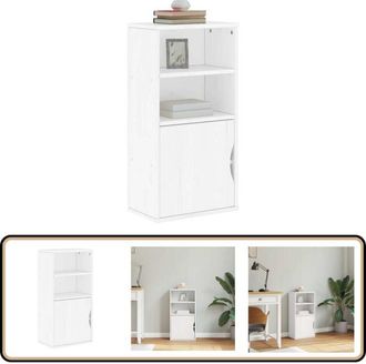 vidaXL Beistellschrank odda Weiß 40x24x79 cm Massivholz Kiefer - Vidaxl