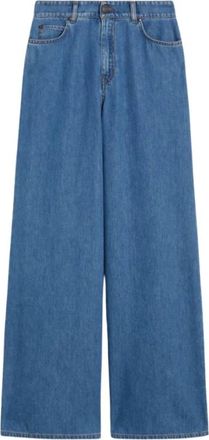 Max Mara Femme, Jeans, Bleu, Taille: 40 FR Vega Wide Leg Jeans