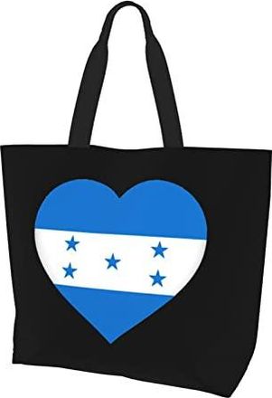 AOOEDM Sac &agrave; provisions r&eacute;utilisable en toile pour dames avec drapeau du Honduras