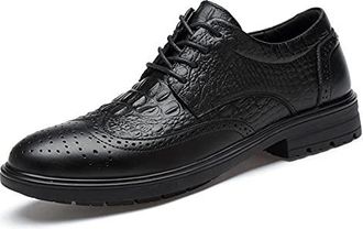 Generic Chaussures habill&eacute;es for Hommes, &agrave; Lacets, Style Brogue, Bout Golf, Bout Amande, Talon Bloc, Semelle en Caoutchouc, antid&eacute;rapantes, for Bal de Promo(4