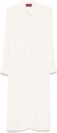 Gucci Maxikleid mit Gürtel - Weiß