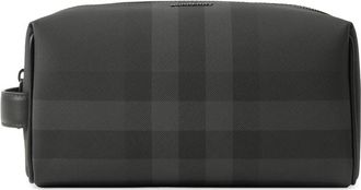 Burberry Checked Leather Travel Pouch