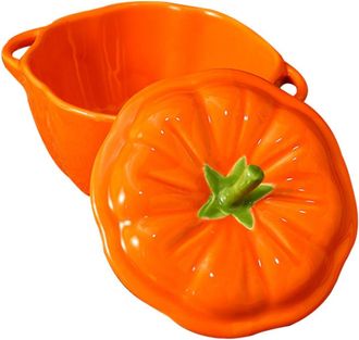 Pretyzoom Kürbis Suppentasse 4 Stück Kürbisschale Keramikofen Suppentassen Aus Porzellan Müslischalen Unregelmäßiger Untersetzer Aus Acryl Snack-schüssel Lebens