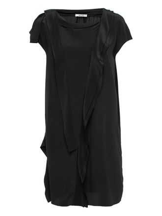 Miu Miu robe courte à design superposé (2023) - Noir