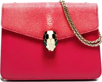 Bulgari sac porté épaule Serpenti Forever (2020) - Rose