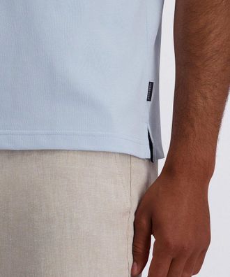 Pierre Cardin Poloshirt Poloshirt uni pique mit Logo Schriftzug