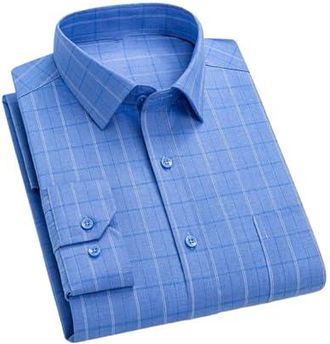 Generic Chemise ray&eacute;e &agrave; manches longues pour homme - Style formel - Doux - D&eacute;contract&eacute; - Pour le bureau, 3202, XXL