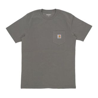 Carhartt Work in Progress Homme, Tops, Gris, Taille: XL T-shirt Vert Poche Manches Courtes