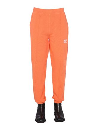 Helmut Lang Knitted Cotton Jogging Pants - Orange