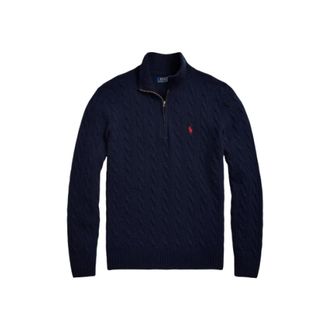 Polo Ralph Lauren Gedrehter Zopfmuster-Kaschmirwollpullover - - Knitwear - Herren - Blau - L