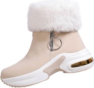 Generic Bottes de neige chaudes pour femme avec doublure en fausse fourrure - Confortables - Antid&eacute;rapantes - Fermeture &eacute;clair lat&eacute;rale - Pour la marche, le t