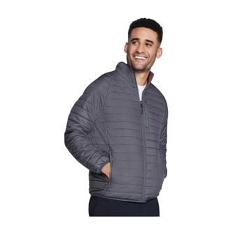 Skechers Go Shield Altitude Steppjacke f&uuml;r Herren (Schwarz/Holzkohle)
