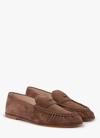 Stuart Weitzman Mocassins Spencer pliss&eacute;s en cuir de veau