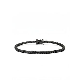 Nialaya Homme, Accessoires, Noir, Taille: XL Mini Tennis Bracelet