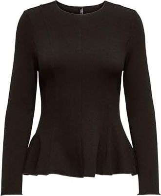 Only Onlkenya L/S Peplum Top JRS, G&acirc;teau au Chocolat, M Femmes