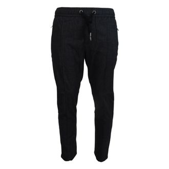 Dolce & Gabbana Elegante schmal zulaufende blaue Jeans - - Trousers - Herren - Schwarzk - S