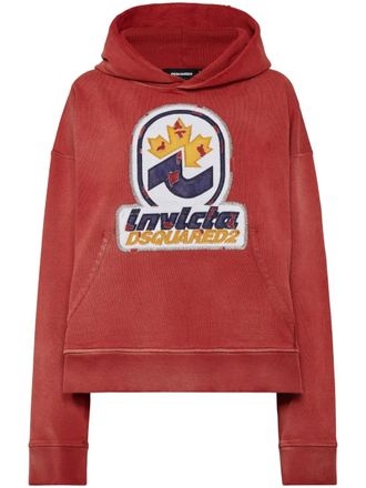 Dsquared2 hoodie à logo appliqué - Rouge