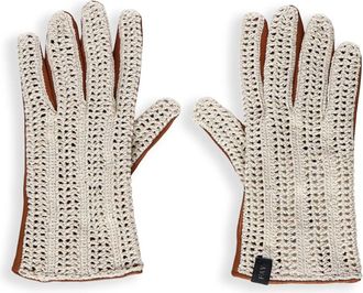 Fay Homme, Accessoires, Beige, Taille: M Gloves