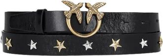 Pinko Pinko, Femme, Accessoires, Noir, Taille: XS Love Berry H2.5 Vitello Belt