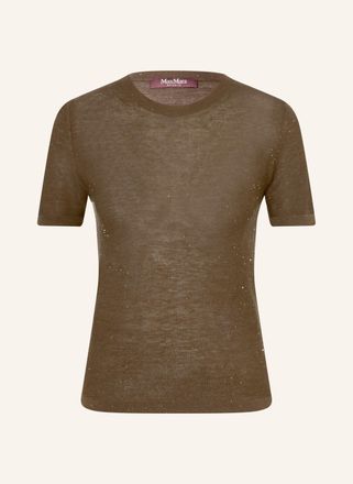 Max Mara Max Mara Studio Strickshirt Lepre Mit Pailletten gruen