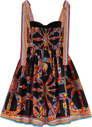 Dolce & Gabbana Womens Multicolor Cotton Short Dress