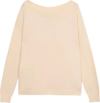Oltre Femme, Pulls, Blanc, Taille: 38/40 FR Pull avec encolure bateau