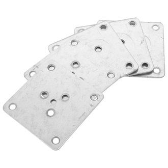 SOLUSTRE 5 Stück Möbelbein Befestigungsplatten aus Dickem Stahl 7X7cm mit 4 Löchern für Stabile Sofabein Montage und Möbelreparatur