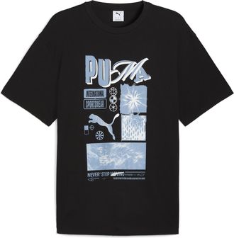 Puma Herren Graphic Sportswear Relaxed T-Shirt L, Black