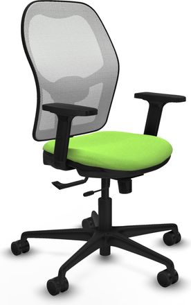 Piqueras y Crespo Ergonomischer Stuhl mit 2D-Armen, h&ouml;henverstellbare Lendenwirbelst&uuml;tze, ausgestattet mit Syncro/Traslack und injiziertem Schaum, Wei&szlig;/Pistazie