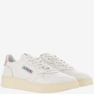 Autry Womens Sneakers Medalist Low Pink Leather Trainers