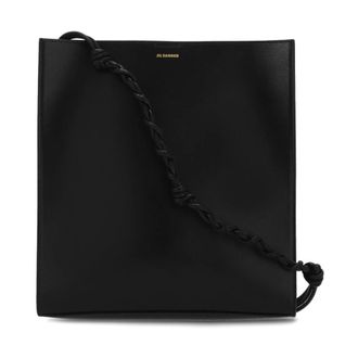 Jil Sander Homme, Sacs, Noir, Taille: ONE Size Sac bandoulière en cuir tressé