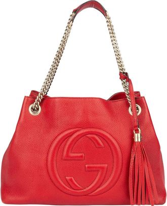 Gucci Crossbody Bags - Gucci Red Leather GG Soho Crossbody Bag - Gr. unisize - in Bunt - f&uuml;r Damen