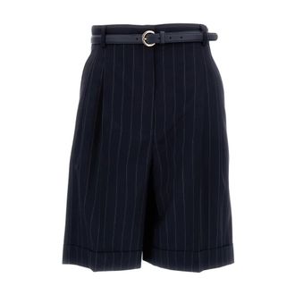 Max Mara Femme, Shorts, Bleu, Taille: 36 FR Bermuda &agrave; rayures