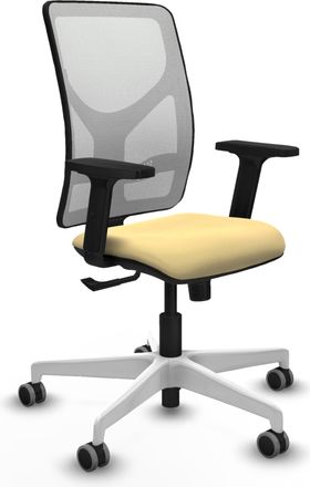 Piqueras y Crespo Arbeitsstuhl mit 2D-Armlehnen, h&ouml;henverstellbare Lendenwirbelst&uuml;tze, ausgestattet mit 3 Positionen und Schneidschaum, mit Rollen von 65 mm, Parkett, W