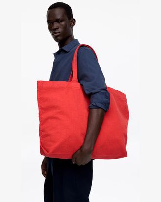 Arket XXL-Tragetasche Aus Canvas -Rot