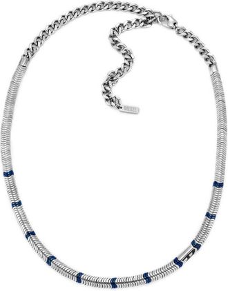 Diesel Herrenhalskette aus 2-farbigem Edelstahl mit Karabinerverschluss