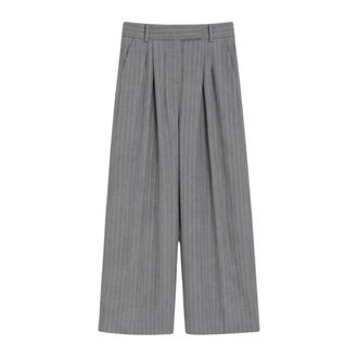 Pennyblack Femme, Pantalons, Gris, Taille: 42 FR Pantaloni gessati gamba dritta