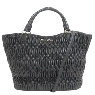 Miu Miu Sac &agrave; main Pre-owned - Femme - Pre-owned - Noir - Taille: ONE Size