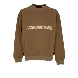 Acupuncture Khaki Shadow Bear Crewneck Sweatshirt - - Sweatshirts & Hoodies - Herren - Gr&uuml;n - XL
